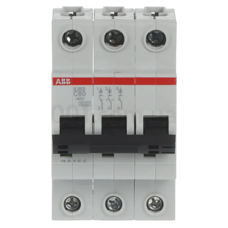 Автоматичний вимикач S203-C80 3P 80А 6кА х-ка C ABB (2CDS253001R0804) купити в Києві в інтернет ...