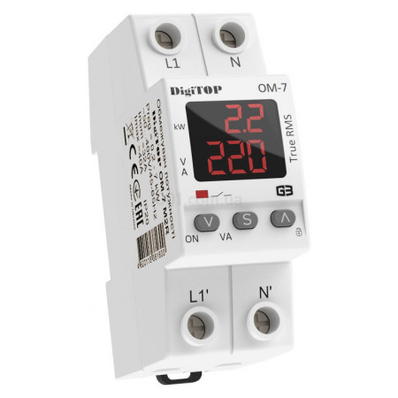 Реле ограничения мощности OM-7 7 кВт DigiTOP (ОМ-7 M2R) купить в Киеве в интернет-магазине 001 ...