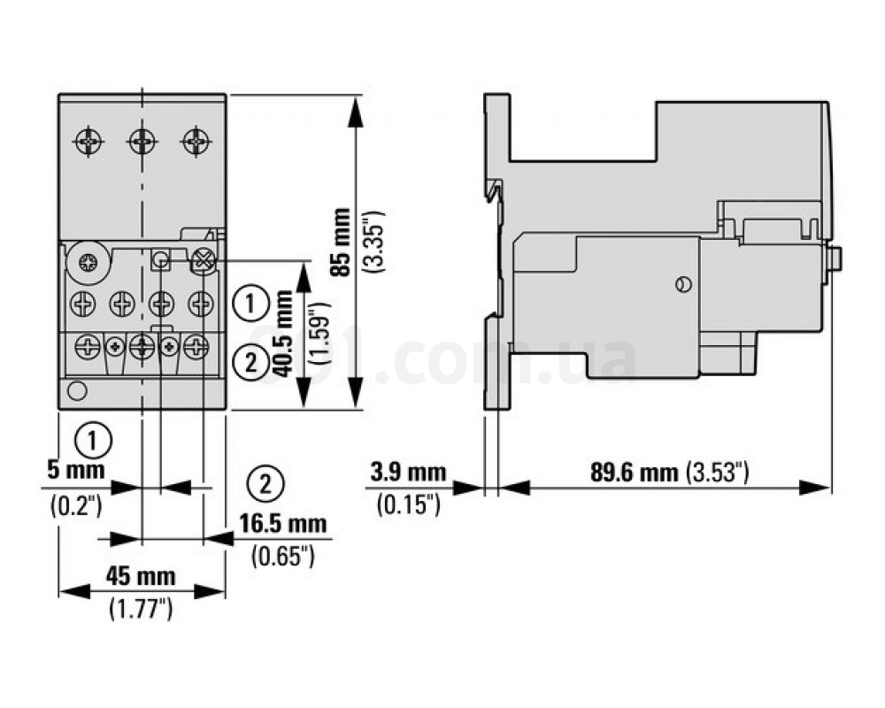 Реле електротеплове ZB32-24 Ir=16...24А для DILM17...38 Eaton (278453 ...