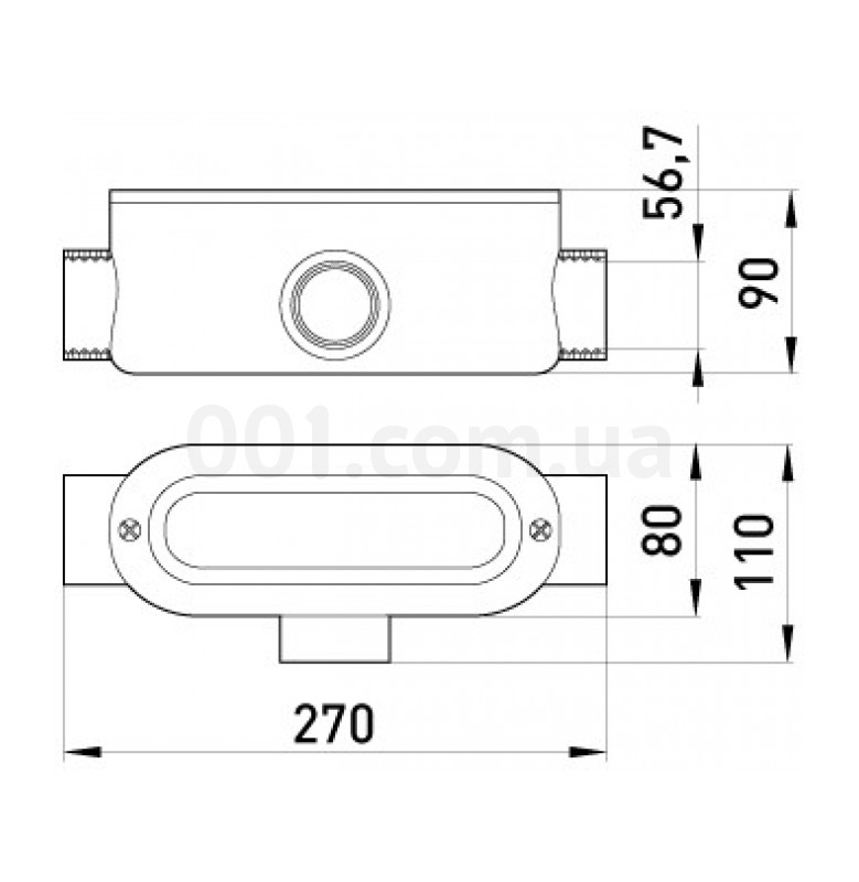 Соединитель ревизионный Т-образный e.industrial.pipe.db.revise.t.2" для ...