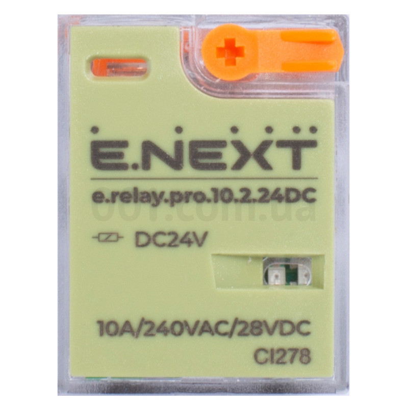 Реле проміжне e.relay.pro.10.2.24DC 2 групи контактів 10А 24В DC E.NEXT ...