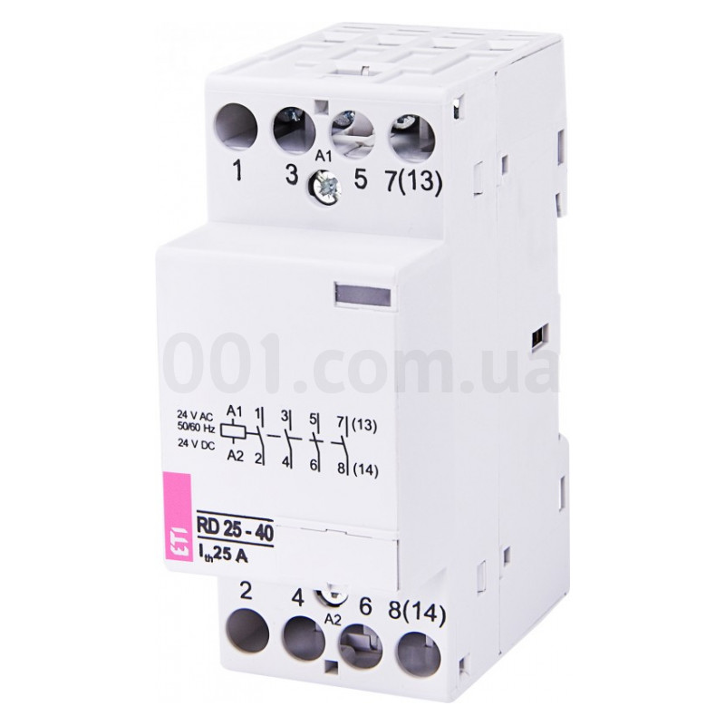 Контактор модульный RD 25-40 25A 24V AC/DC 4NO ETI (2464011) купить в ...