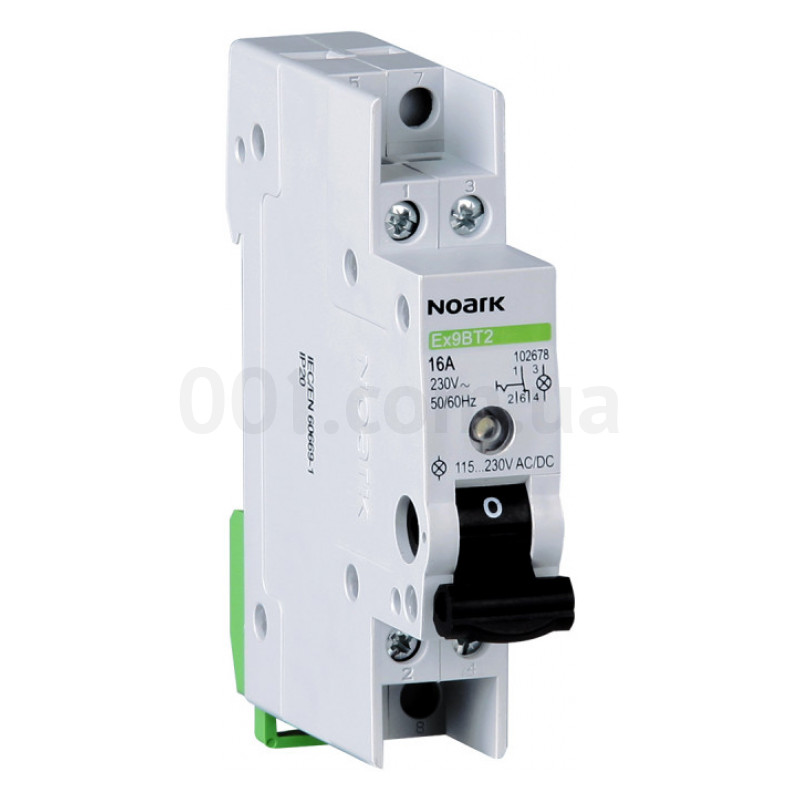 Модульный переключатель Ex9BT2 16A 2НО с LED 230V AC/DC NOARK (102674 ...