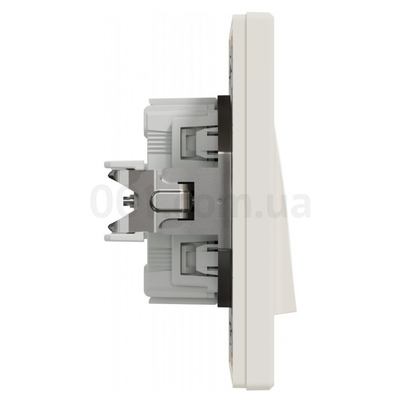 Вимикач кнопковий (самозатискні клеми) Asfora кремовий Schneider ...